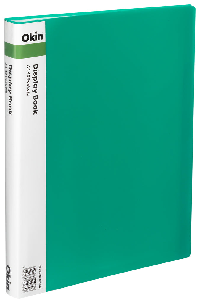 Okin A4 Display Book 40 Pocket Green | Display Books — Discount Office