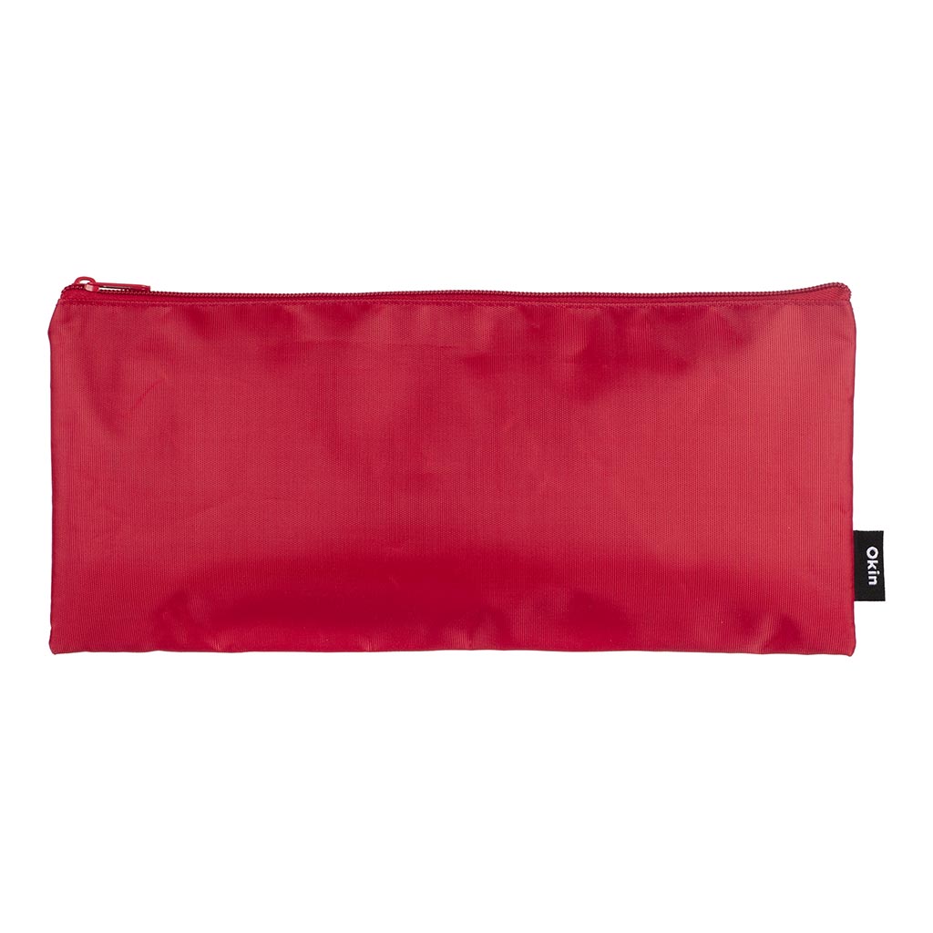 Okin Pencil Case Long Flat Red 34x15cm | Newest Products — Discount Office