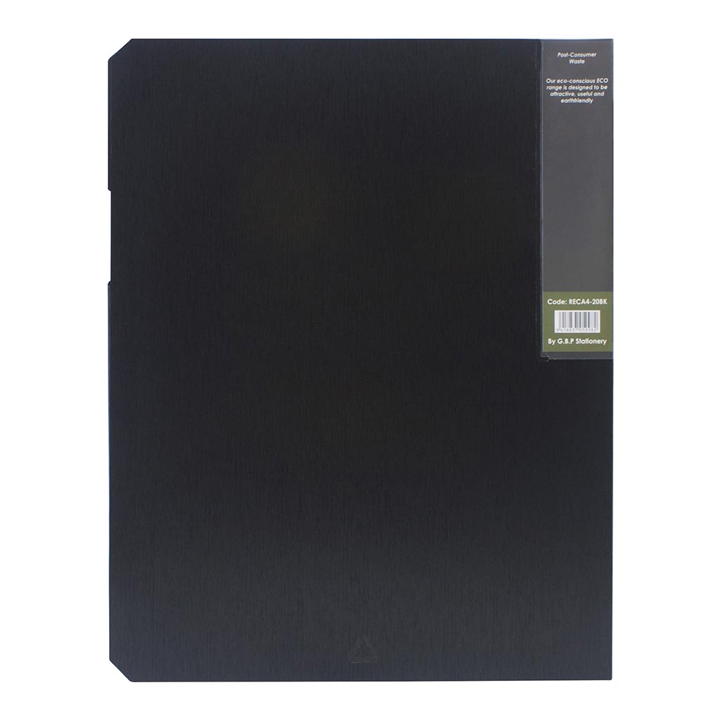 OSC A4 Eco Display Book 20 Pocket, Black Cover | Display Books ...