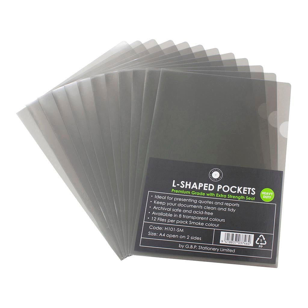 OSC A4 Smoke L Shaped Pockets 12's pack (H101-SM) | L Shaped Pockets ...