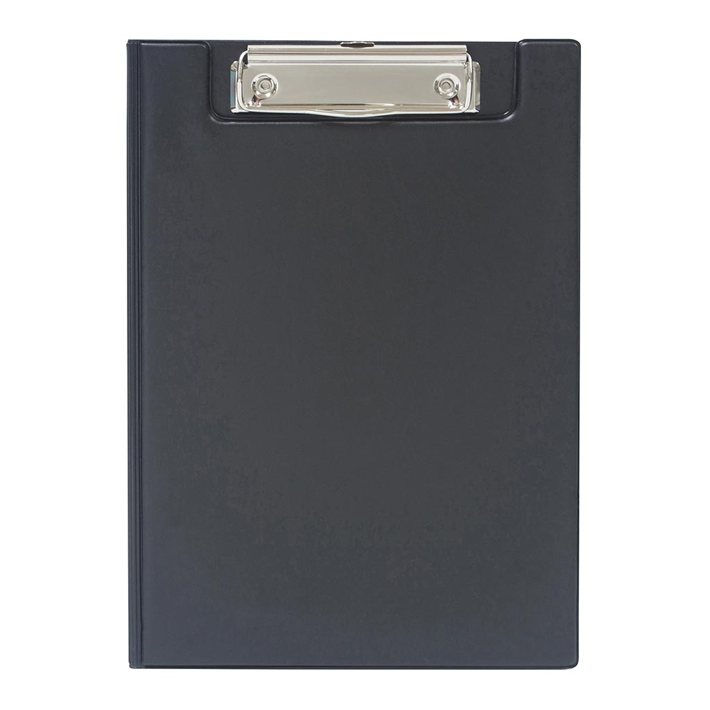 OSC A5 PVC Clipboard with Flap, Black | Clipboards — Discount Office