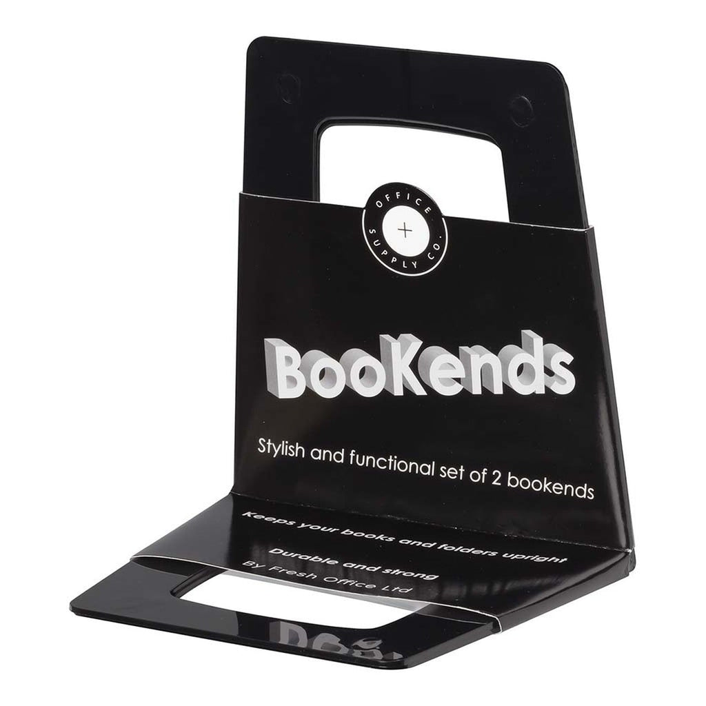 OSC Bookend - Black (2 pieces) | Book Ends — Discount Office