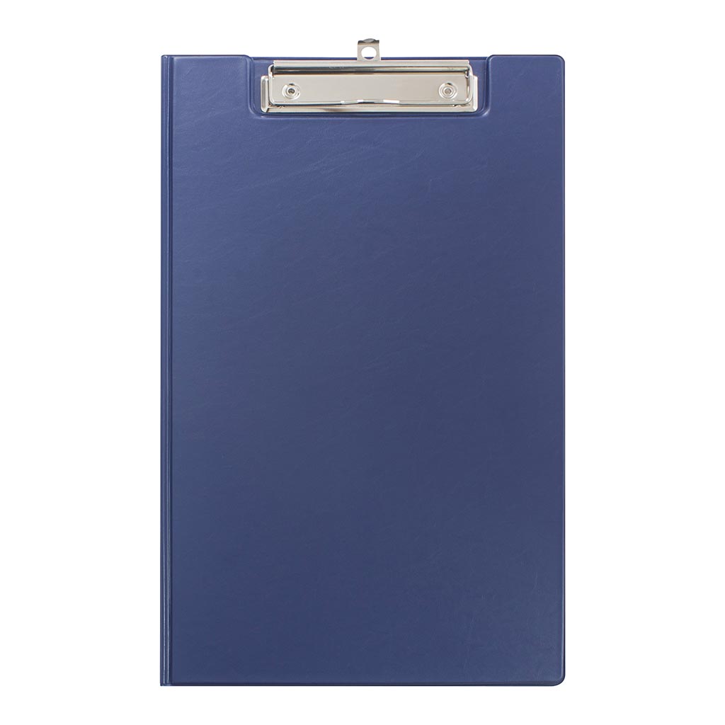 OSC Foolscap PVC Clipboard with Flap, Navy | Clipboards — Discount Office