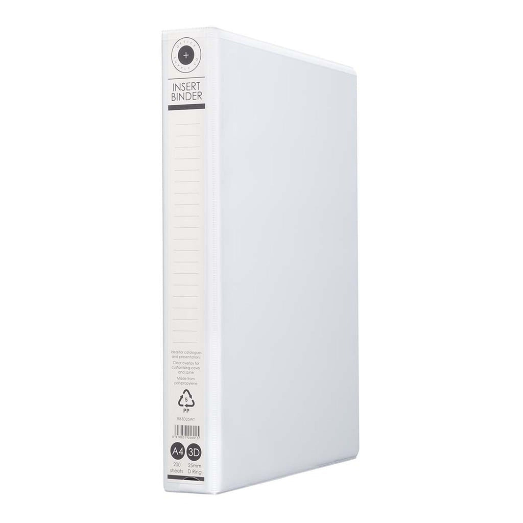 OSC Overlay Insert Cover A4 Ring Binder 3/25 - White | Files & Folders ...