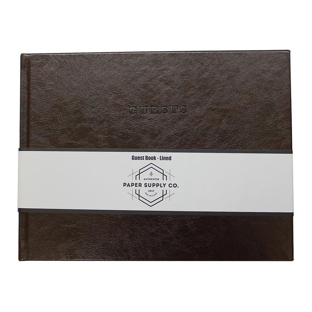 OSC Vintage Guest Book Brown | Business Books — Discount Office