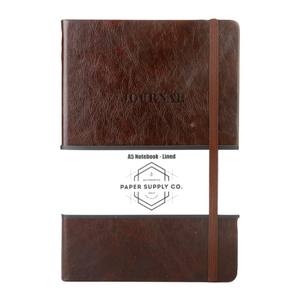 OSC Vintage Hardcover Journal A5 Brown | Newest Products — Discount Office