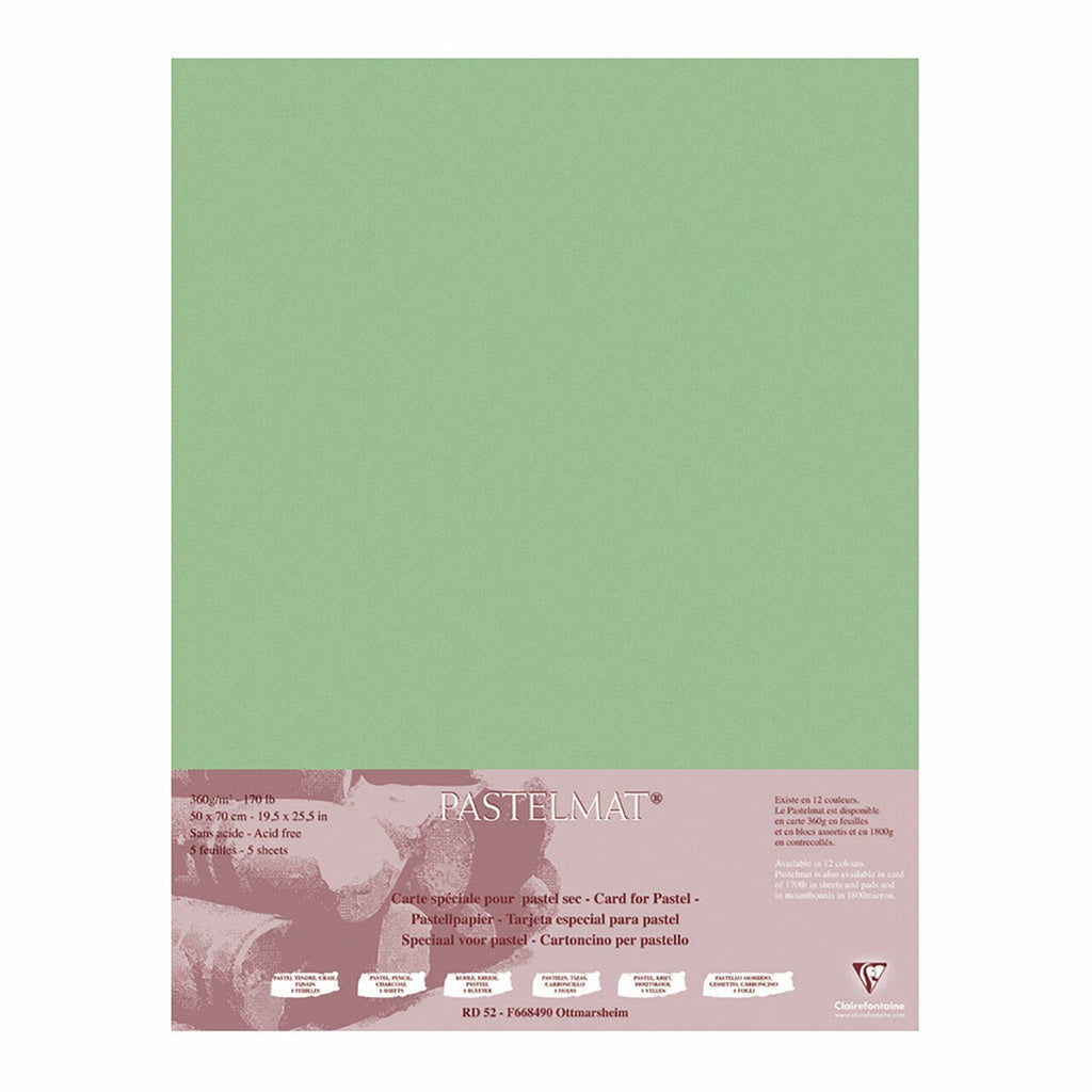 Pastelmat Paper 50cm x 70cm Light Green - Pack of 5 | Art Supplies ...
