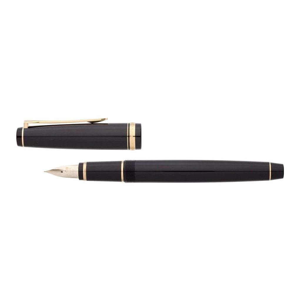 Pilot Falcon Fountain Pen Medium Tip - Black Resin Barrel With Gold Tr ...
