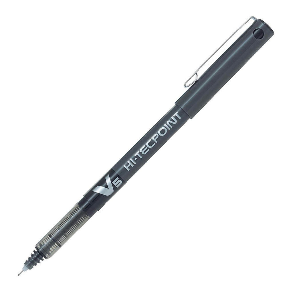 Pilot Hi-Tecpoint V5 Rollerball Extra Fine Black Pens (BX-V5-B) x 12's ...