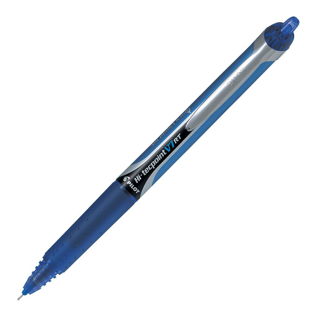 Pilot Hi-Tecpoint V7RT Rollerball Fine Blue Pens (BXRT-V7-L) x 12's pa ...