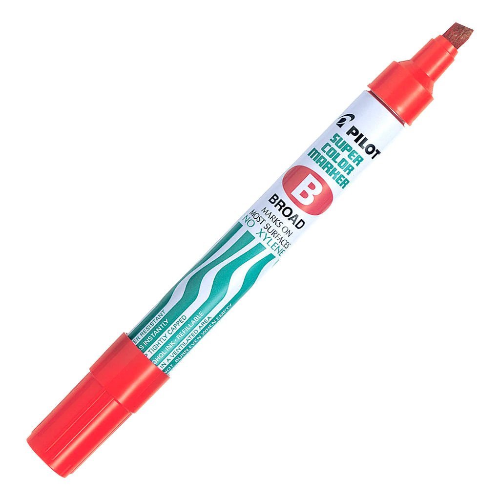 Pilot Permanent Marker Chisel Tip Red (SCA-B-R) | Markers — Discount Office