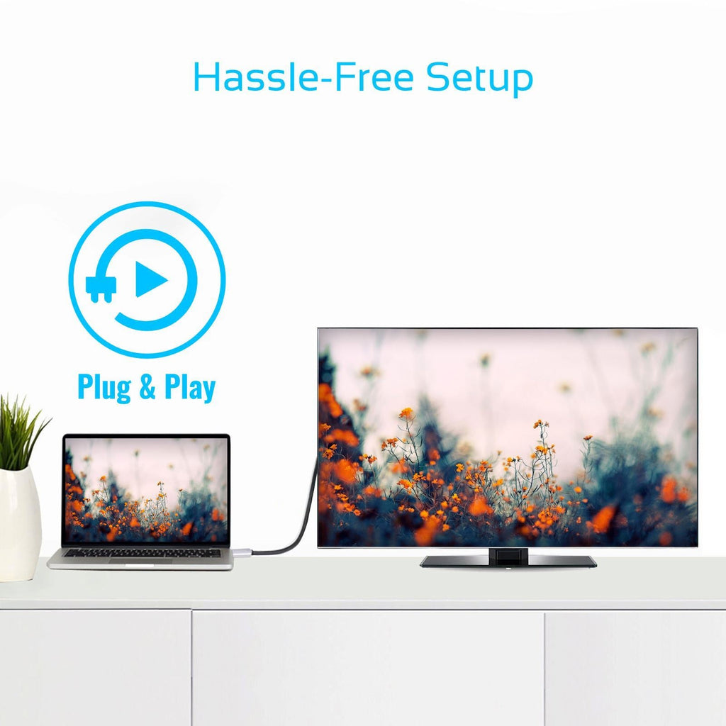 Promate 1.8m USB-C to HDMI Cable Premium Audio Video Ultra HD, Gold Pl ...