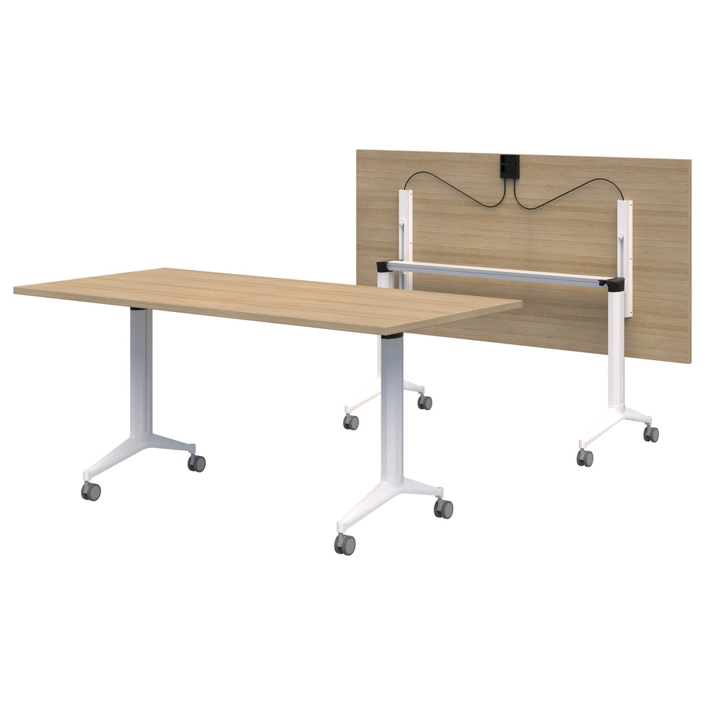 Rapid Flip Table, Classic Oak/White, 1800mm x 900mm | Accent — Discount ...