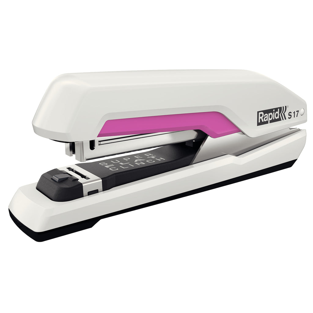 Rapid S17 Supreme Stapler, 30 Sheet, White/Pink, Full Strip | Desktop ...