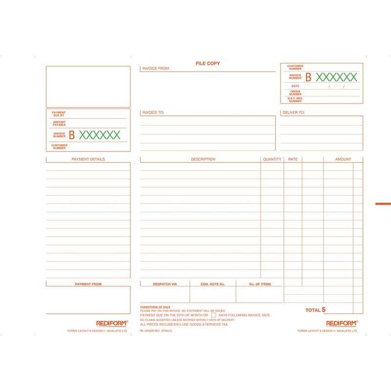 Rediform A4 Invoice / Statement Book - Triplicate | Business Books ...