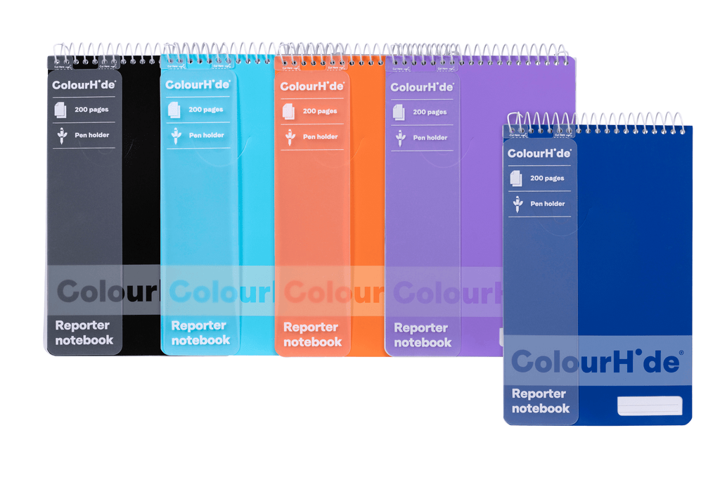ColourHide Reporter Notebook, 200 Page, Assorted Colour Cover, Pack of ...