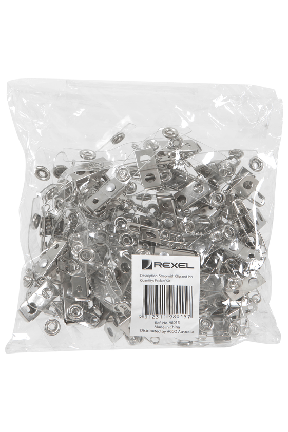 Rexel ID Alligator Clips & Pins, 50's Pack | ID Card Holders, Key Tags ...