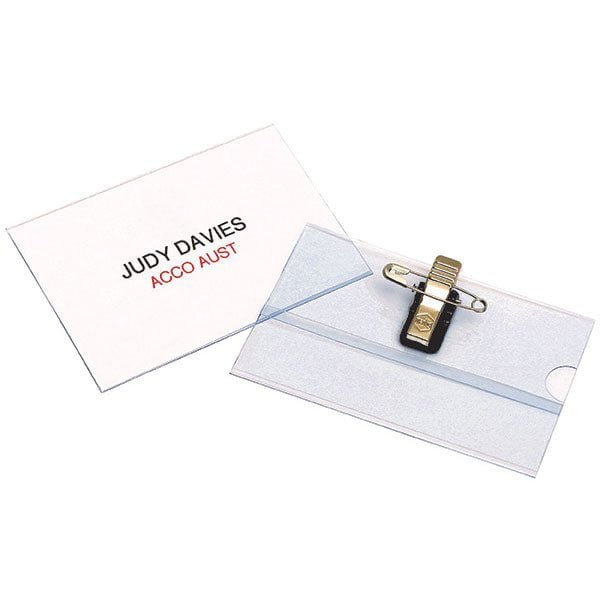Rexel ID Recycled Convention Card Holder with Pin, 50 Cards | ID Card ...