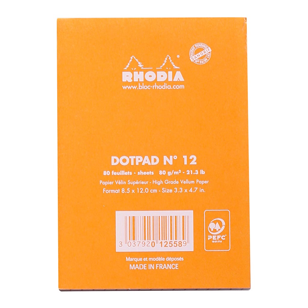 Rhodia dotPad Notepad No. 12 85x120mm Orange | Newest Products ...