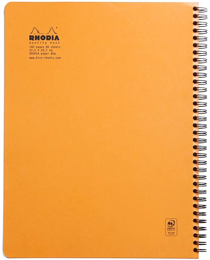 Rhodia Meeting Book Spiral A4+ Orange | Business Books — Discount Office