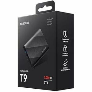 Samsung T9 2 TB Portable Solid State Drive - External - Black - Deskto ...