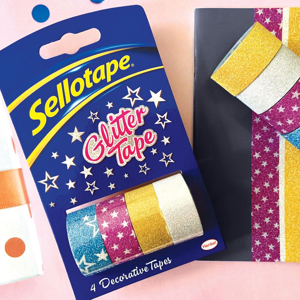 Sellotape On-Hand Refills 18mm x 3m 4 Pack Glitter | Adhesives, Tapes ...