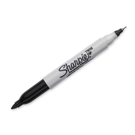 Sharpie Twin Tip Permanent Marker with Fine & Ultra-Fine Tips, 1-Pack ...