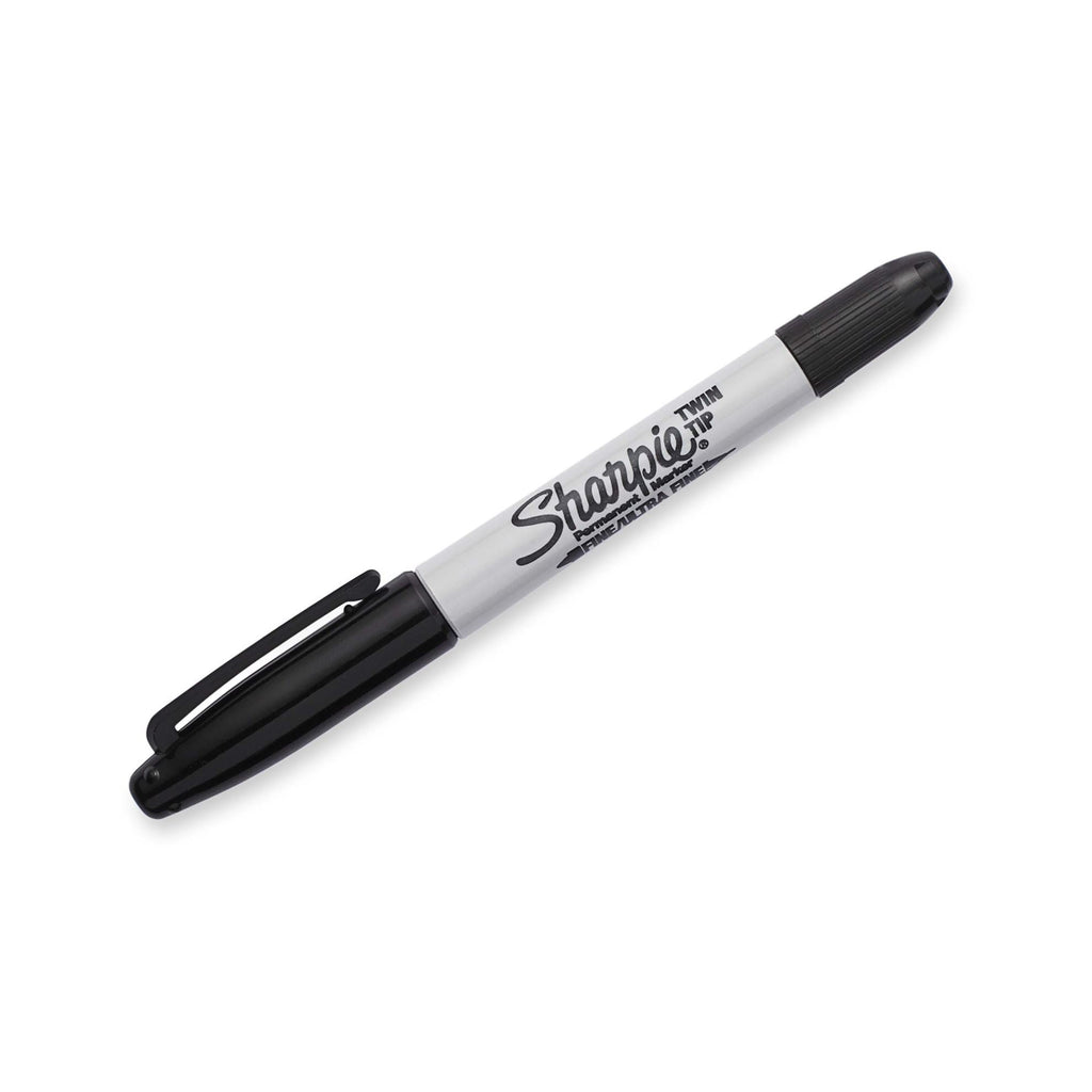 Sharpie Twin Tip Permanent Marker with Fine & Ultra-Fine Tips, 1-Pack ...
