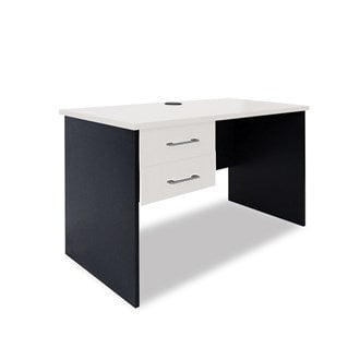 Sonic Desk 1200mm x 600mm, Straight Office Desk, White Top, Charcoal B ...