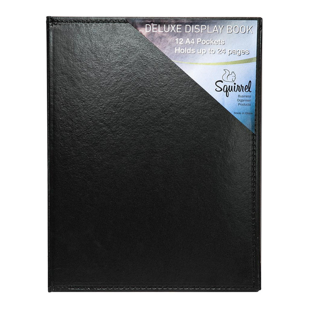 Squirrel Deluxe 12 Pocket A4 Leatherette Display Book | Display Books ...