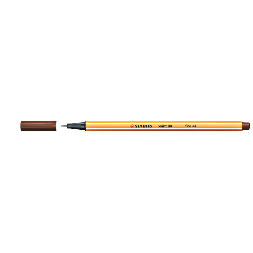 Stabilo Point 88 Fineliner Brown, Pack of 10 | Fibre Tip Pens ...