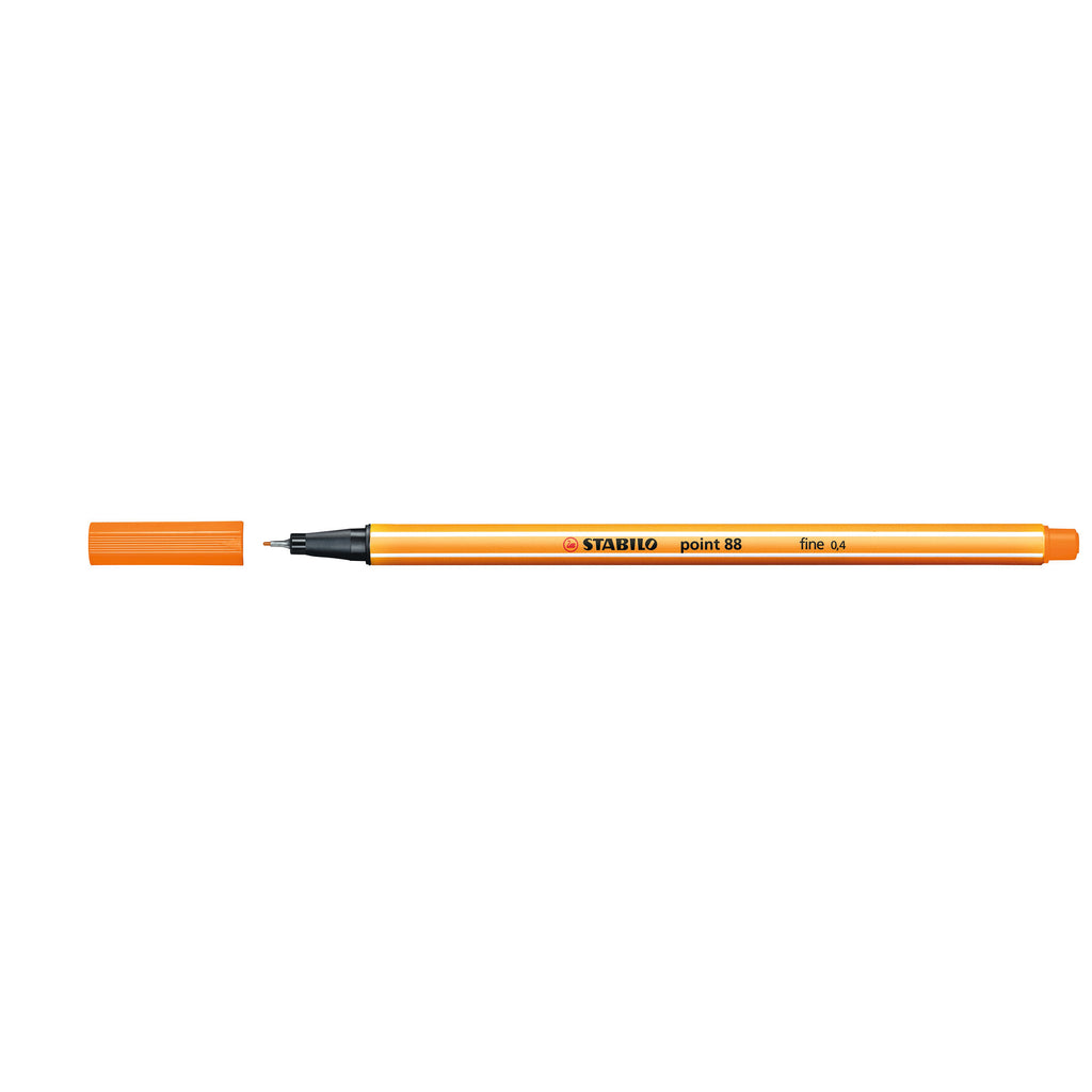 Stabilo Point 88 Fineliner Orange, Pack of 10 | Fibre Tip Pens ...