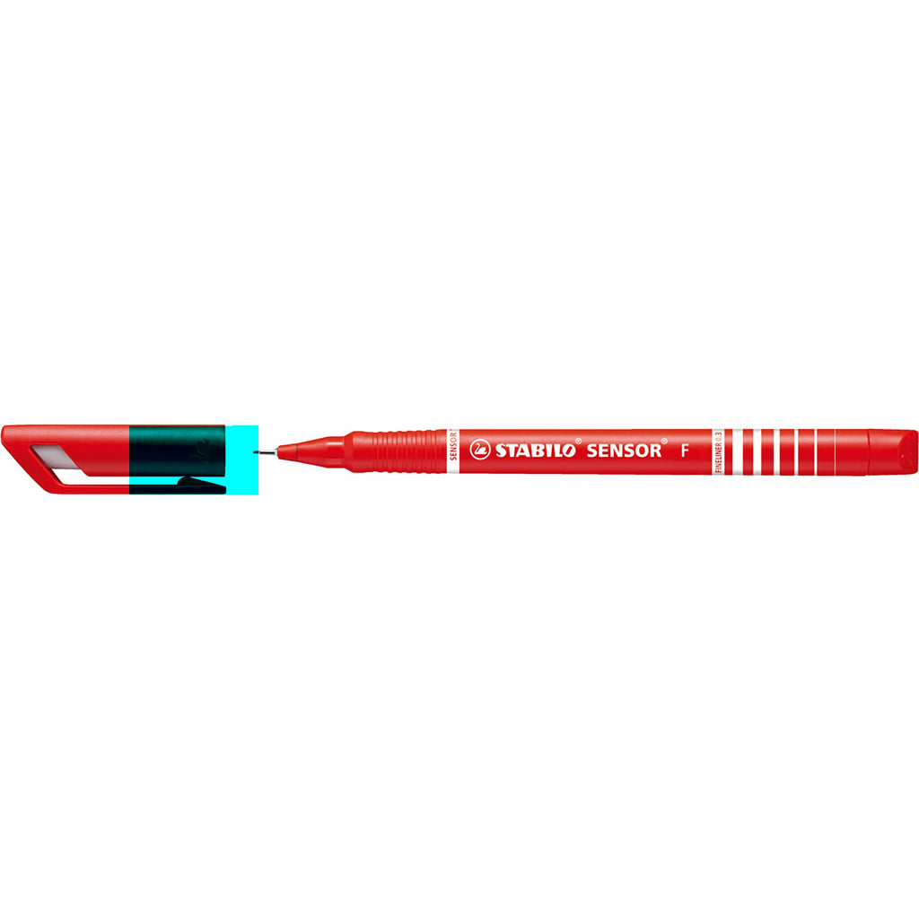 Stabilo Sensor Fineliner 189/36, Red, Pack of 10 | Fibre Tip Pens ...