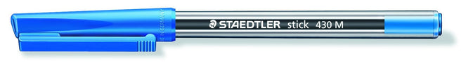Staedtler 430 Ballpoint Pen Stick Medium Blue x 10's pack | Ballpoint ...