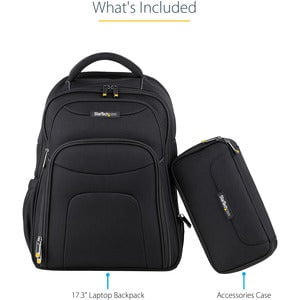 StarTech.com 17.3" Laptop Backpack with Removable Accessory Organizer ...