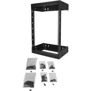 StarTech.com 2-Post 15U Heavy-Duty Wall Mount Network Rack, 19" Open F ...