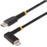StarTech.com 3ft (1m) Durable USB-C to Lightning Cable, Right-Angled H ...