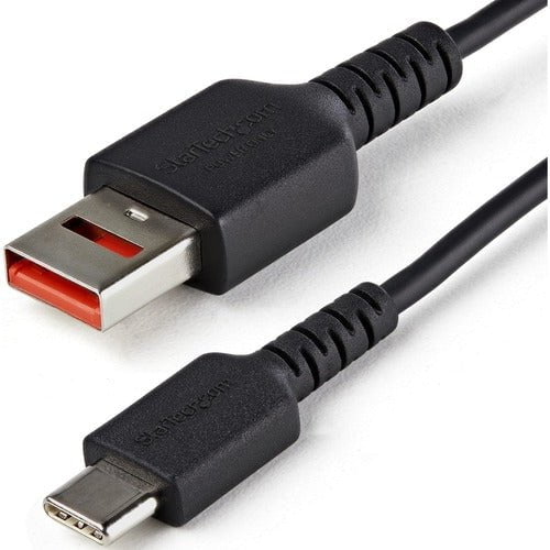 StarTech.com 3ft (1m) Secure Charging Cable, USB-A to USB-C Data Block ...