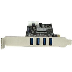 StarTech.com 4 Port PCIe USB Card - PCI Express x4 - Plug-in Card - 4 ...