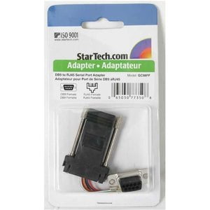 StarTech.com DB9 to RJ45 Modular Serial Adapter - Black - 1 Pack - 1 x ...