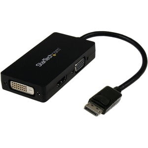 StarTech.com Travel A/V adapter: 3-in-1 DisplayPort to VGA DVI or HDMI ...