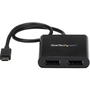 StarTech.com USB-C to Dual DisplayPort 1.2 Adapter, USB Type-C Multi-M ...