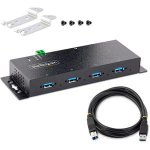 StarTech.com USB Hub - USB 3.2 (Gen 1) Type B - Wall/Desktop/DIN Rail ...