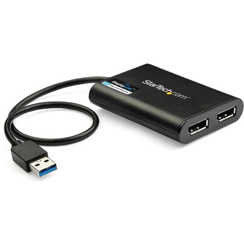 StarTech.com USB to Dual Monitor DisplayPort Adapter - 4K 60Hz - USB 3 ...
