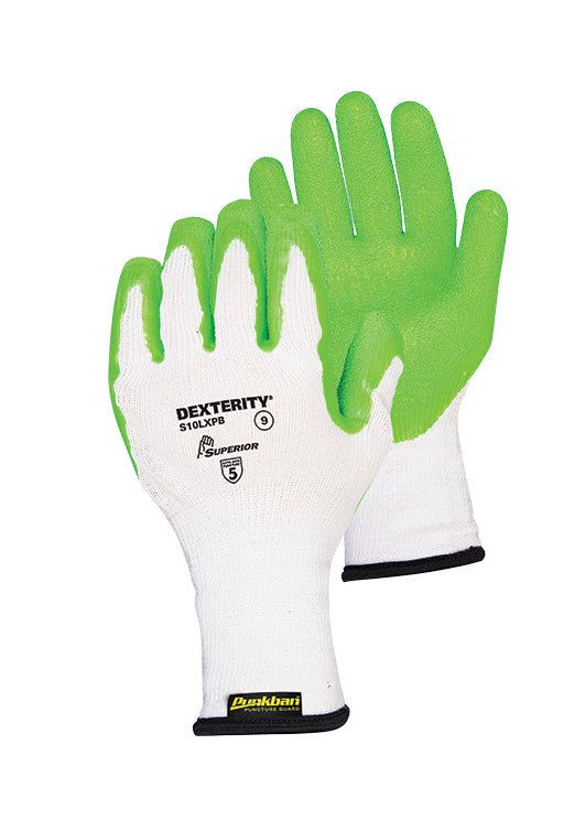 Superior Punkban Needlestick Resistant Crinkle Latex Gloves, Cut Resis ...