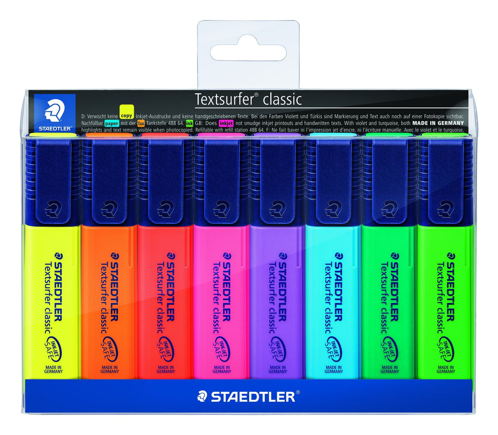 Staedtler Textsurfer Classic 364 Highlighter Assorted Wallet of 8 ...