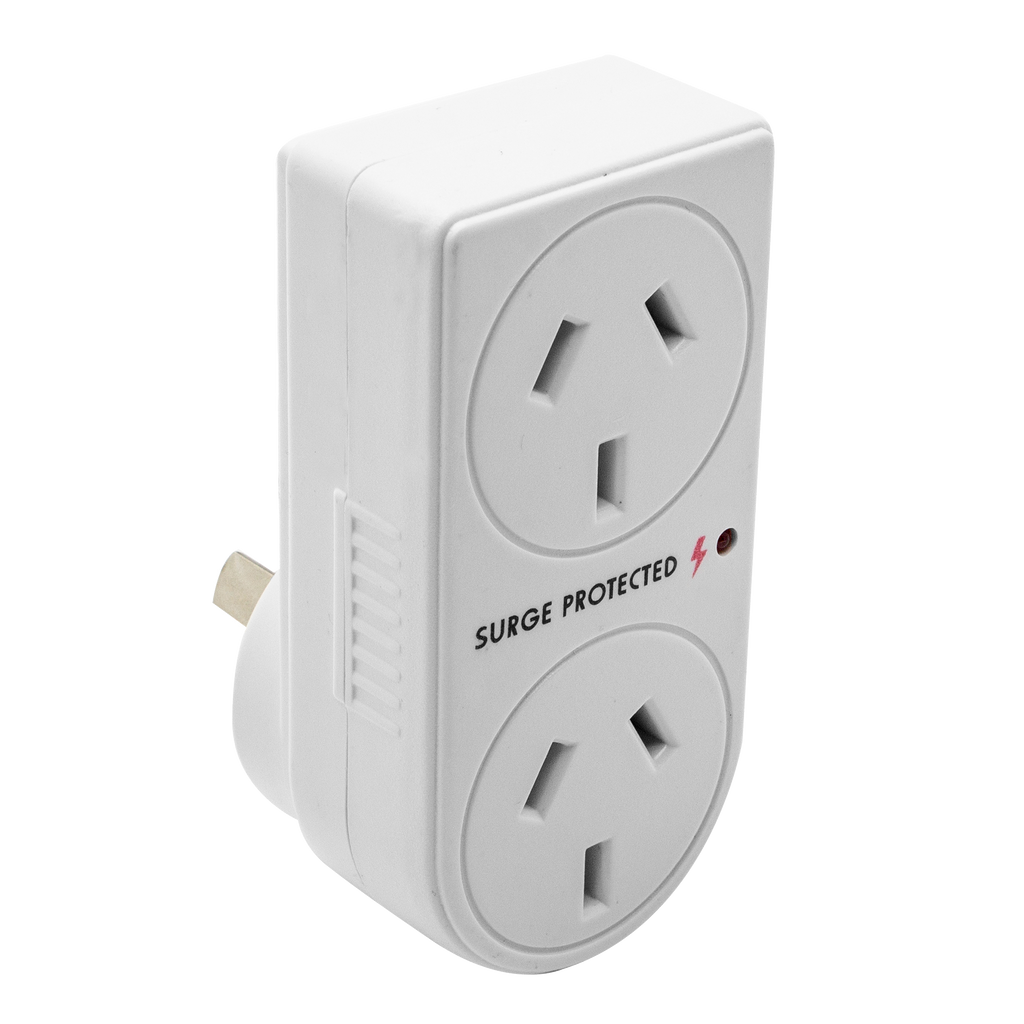 The Brute Power Co. Double Power Adaptor - Vertical + Surge Protection ...