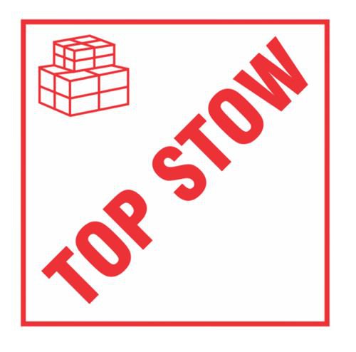 TOP STOW Printed Permanent Adhesive Label 99mm x 99mm x 500 Labels per ...