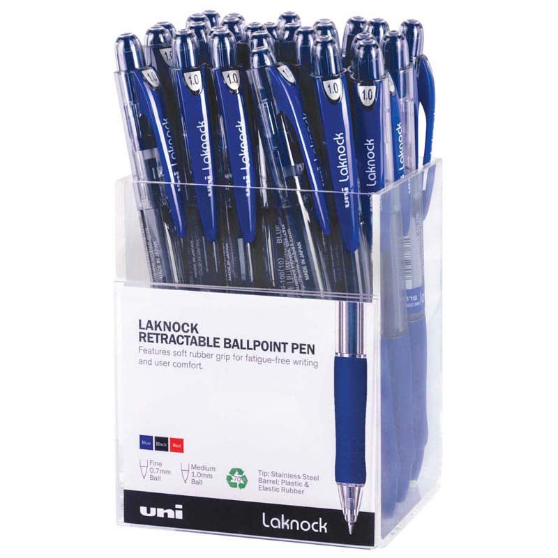 Uni Laknock SN-100 Pen - Blue (1.0mm) | Ballpoint Pens — Discount Office