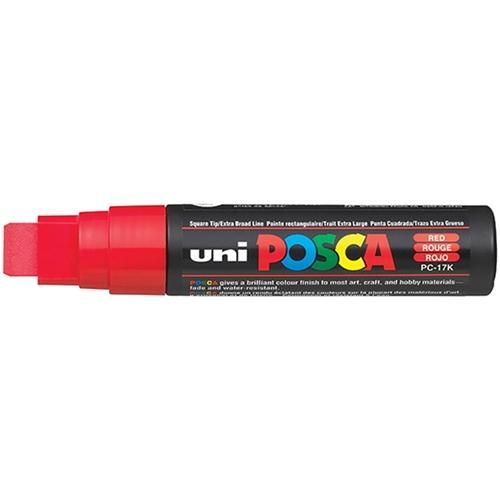 Uni Posca Paint Marker, PC-17K, Red, Extra Broad Chisel Tip, 15.0mm ...